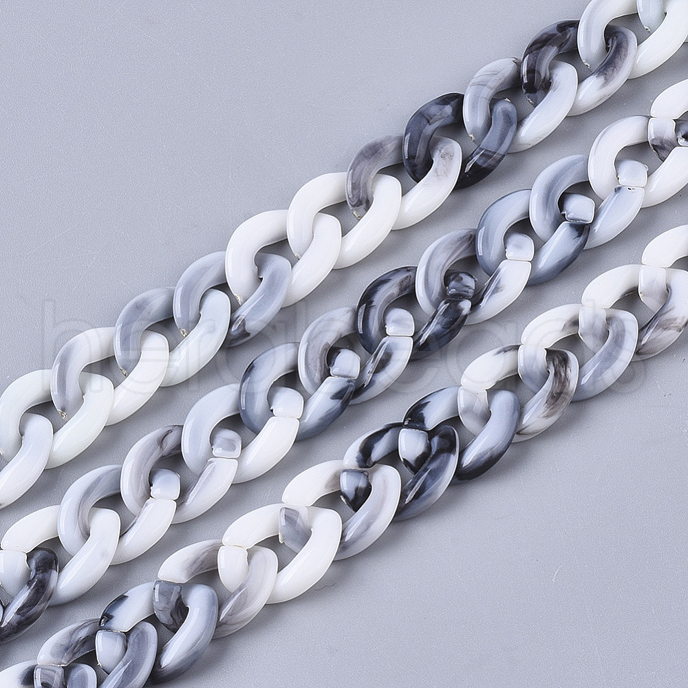 Wholesale 5 Strands Acrylic Handmade Curb Chains for Handcrafted ...